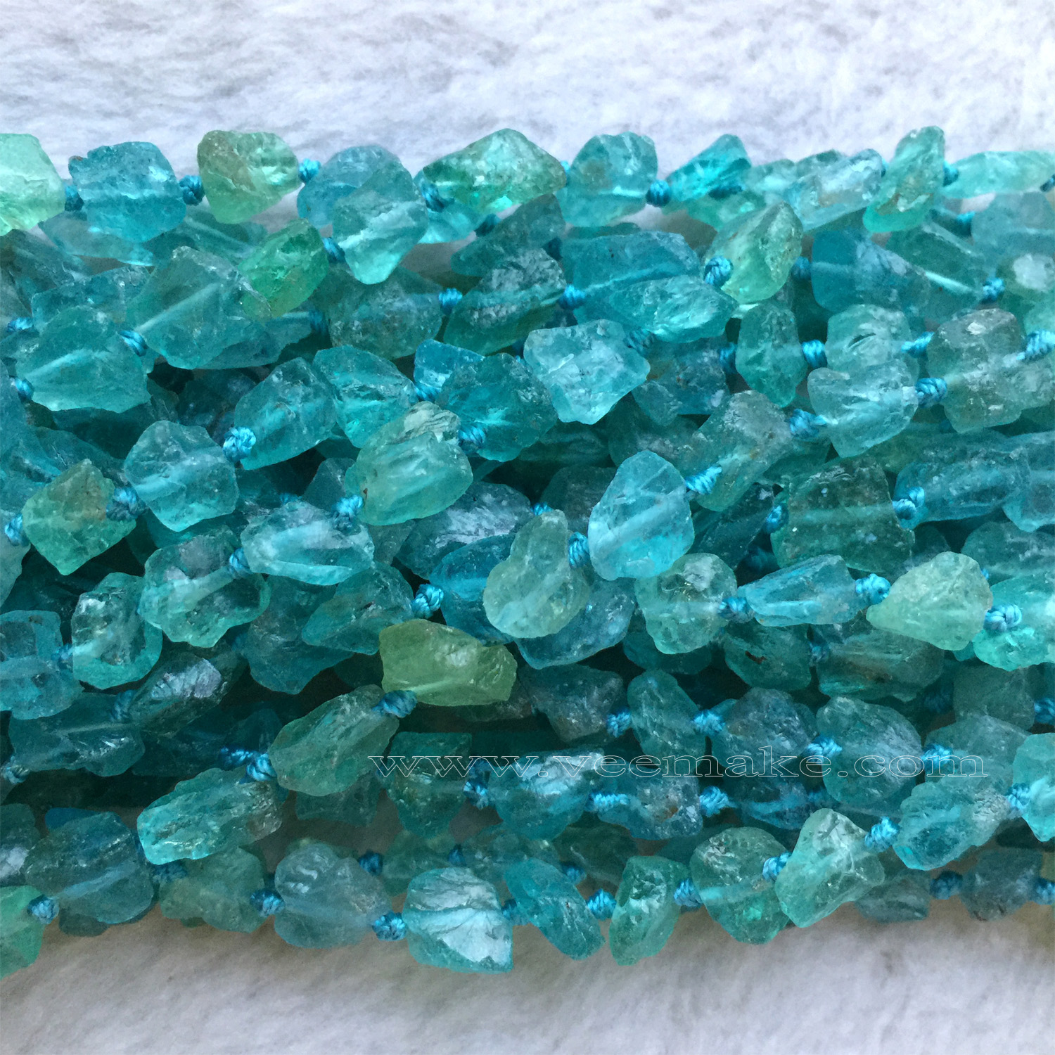 Natural Genuine Raw Mineral Clear Green Blue Apatite Fluorapatite Hand ...
